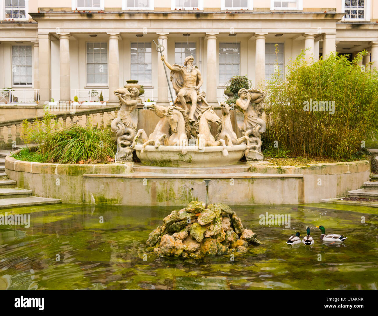 Neptune Fountain (1893), Cheltenham, Gloucestershire, UK Stock Photo ...