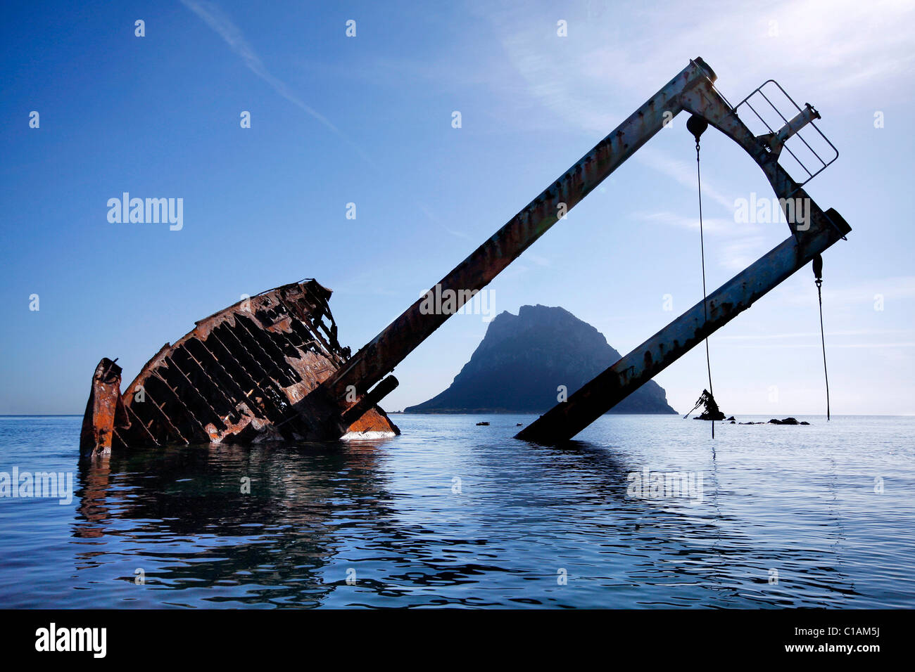 Cala Spalmatore cape, Isola Molara e Tavolara islands, Porto San Paolo ...