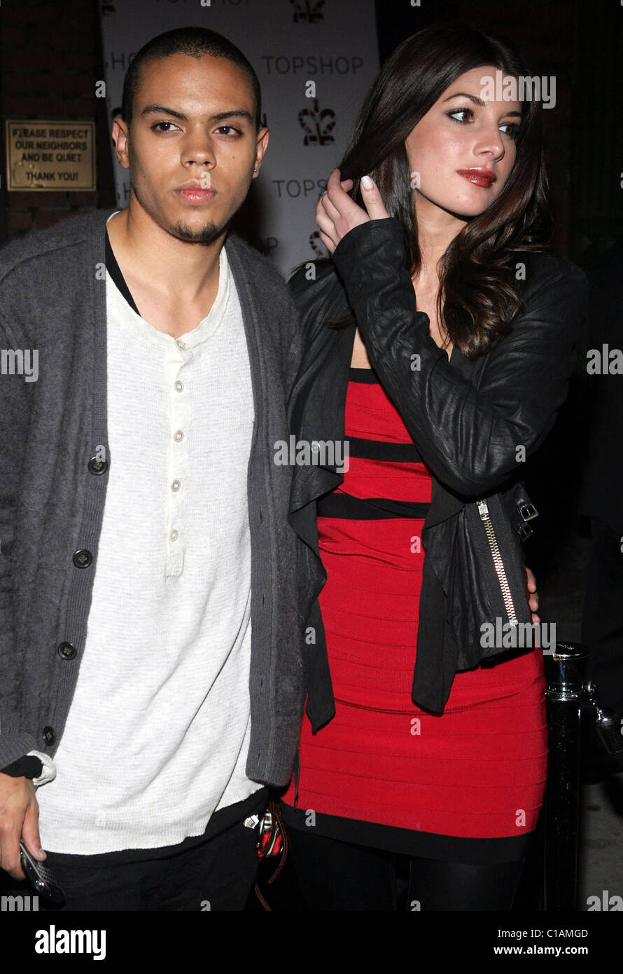 Evan Ross and Cory Skinner Outside the Topshop launch party held at The ...