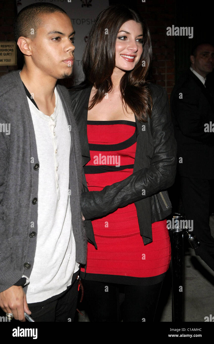 Evan Ross and Cory Skinner Outside the Topshop launch party held at The ...