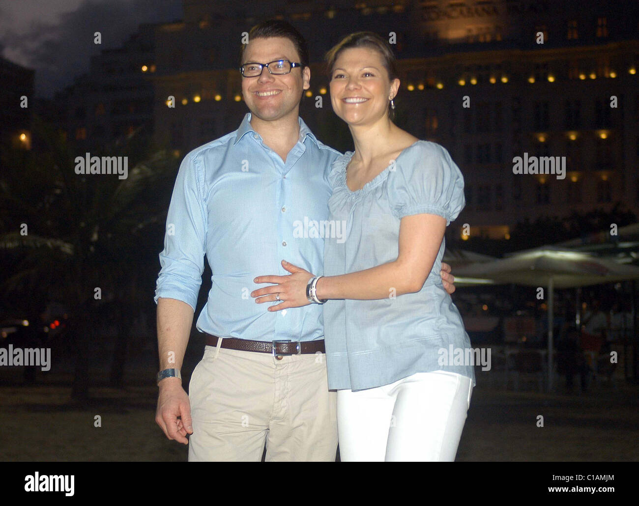 Princess Victoria of Sweden and fiance Daniel Westling take a walk ...