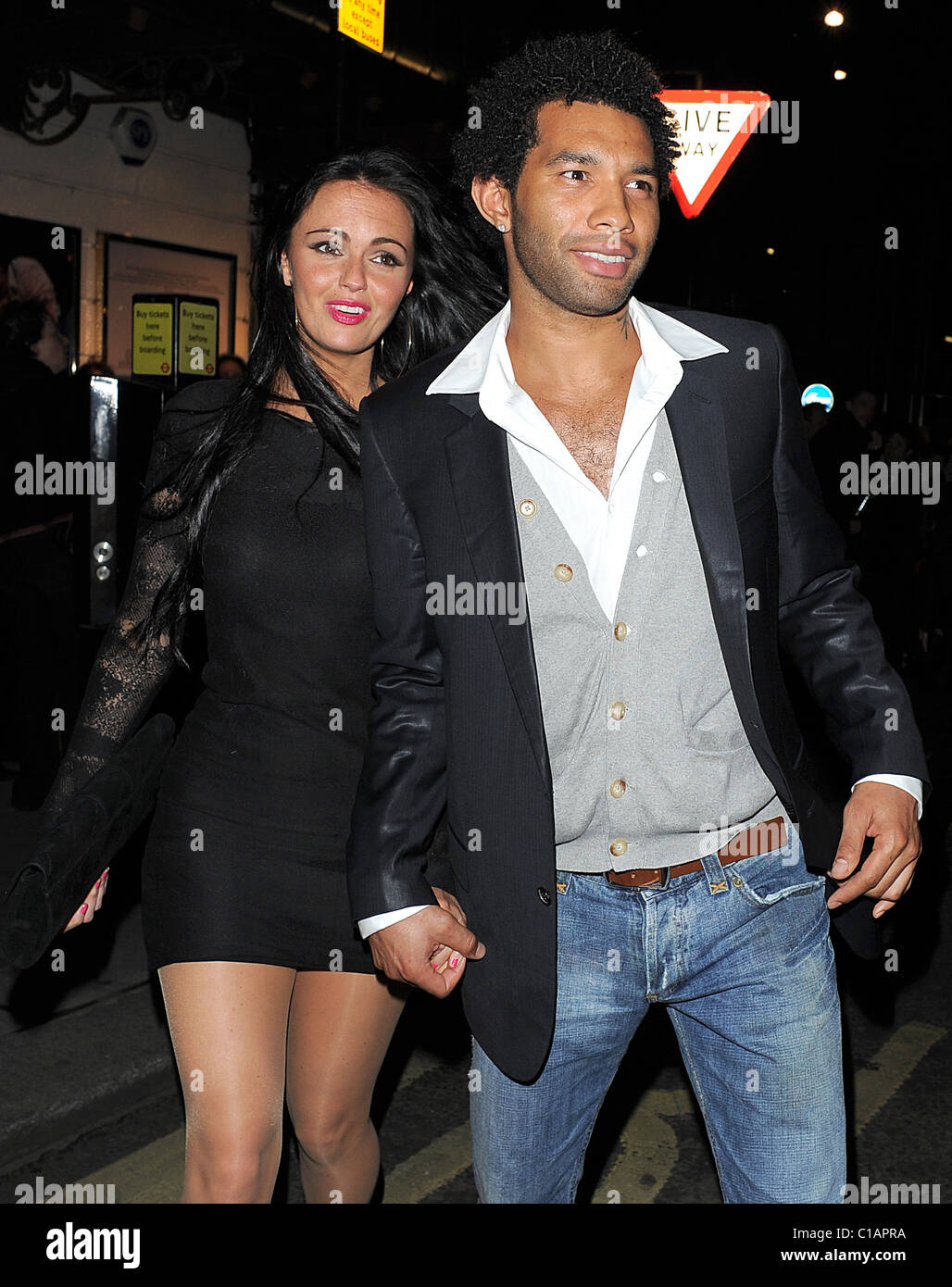 Jennifer Metcalfe leaving The Novello Theatre in Aldwych with her ...