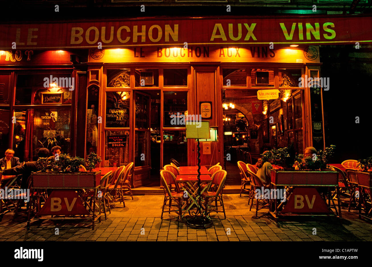 France, Rhone, famous boUchon restaurants on merciere street Stock ...