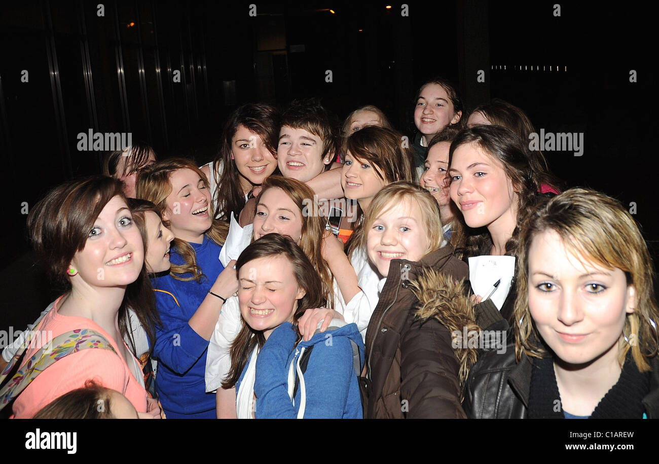X Factor' finalist Eoghan Quigg is mobbed by screaming, female fans as ...
