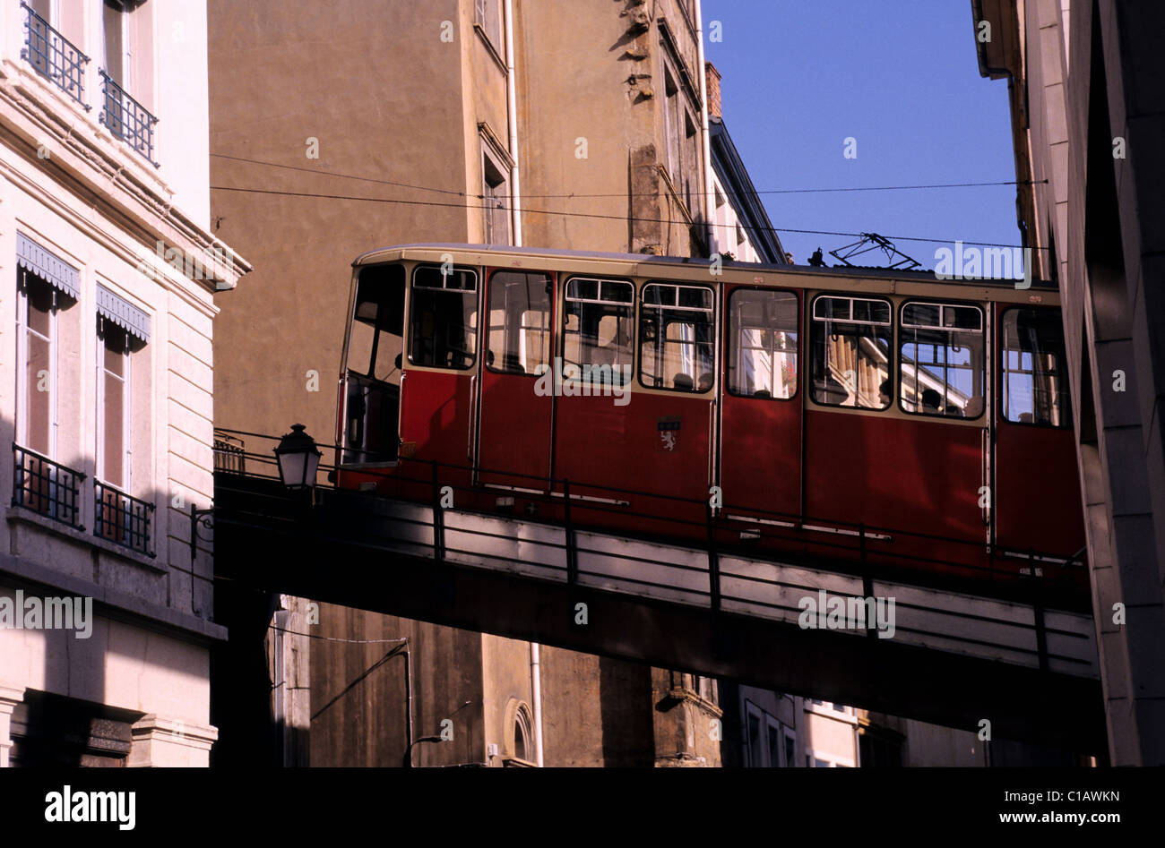 France, Rhone, funicular of Fourviere in the old Lyon Stock Photo - Alamy
