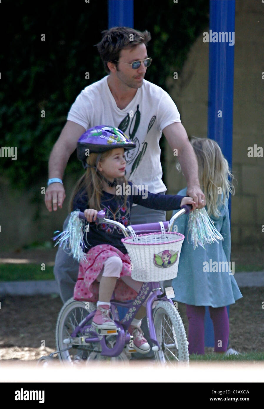Actor Breckin Meyer plays the doting father as he spends the day with ...