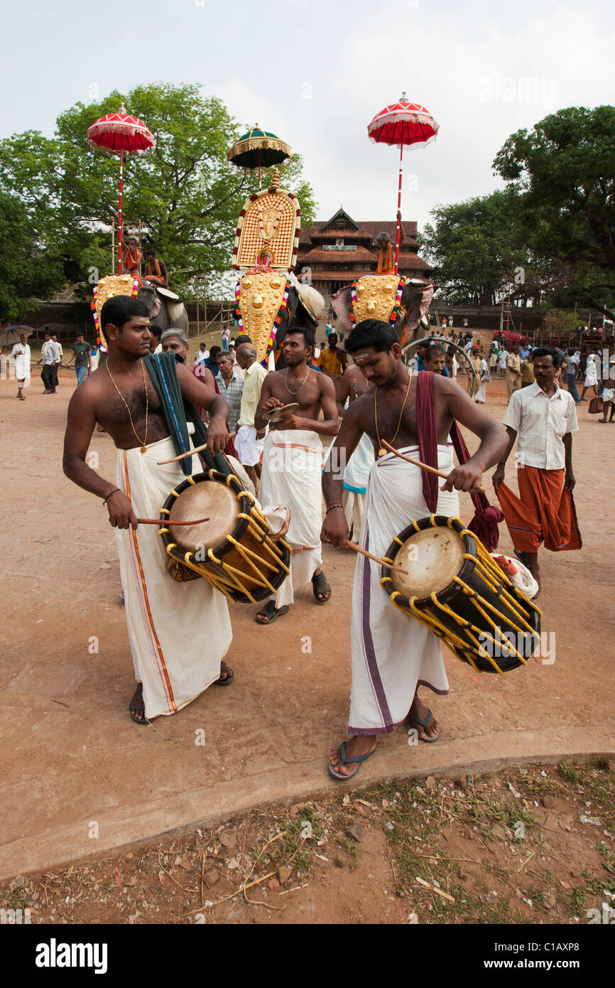 Drummers, Thrissur Pooram festival, Thrissur, Kerala, India, Asia Stock ...