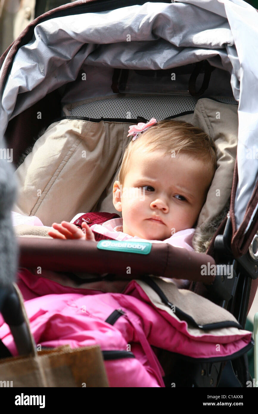 Jessica Alba spotted with her husband, Cash Warren, pushing a stroller ...