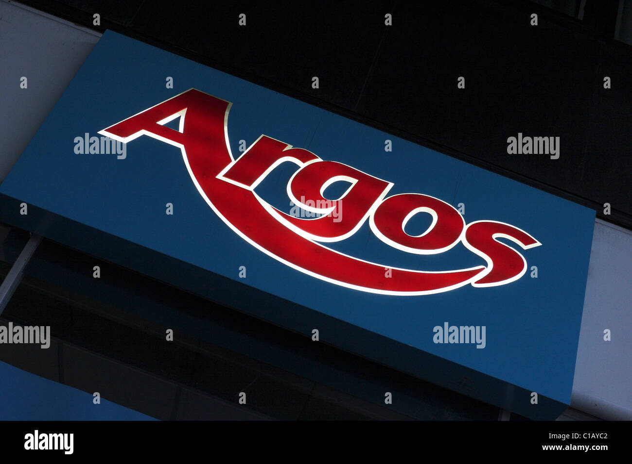 High Street retailer Argos, their brand name viewed here at there ...