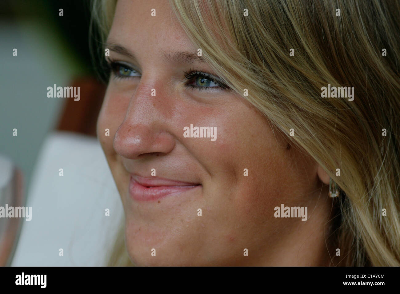 Victoria Azarenka during the trophy photo shoot on Day 13 of the Sony ...