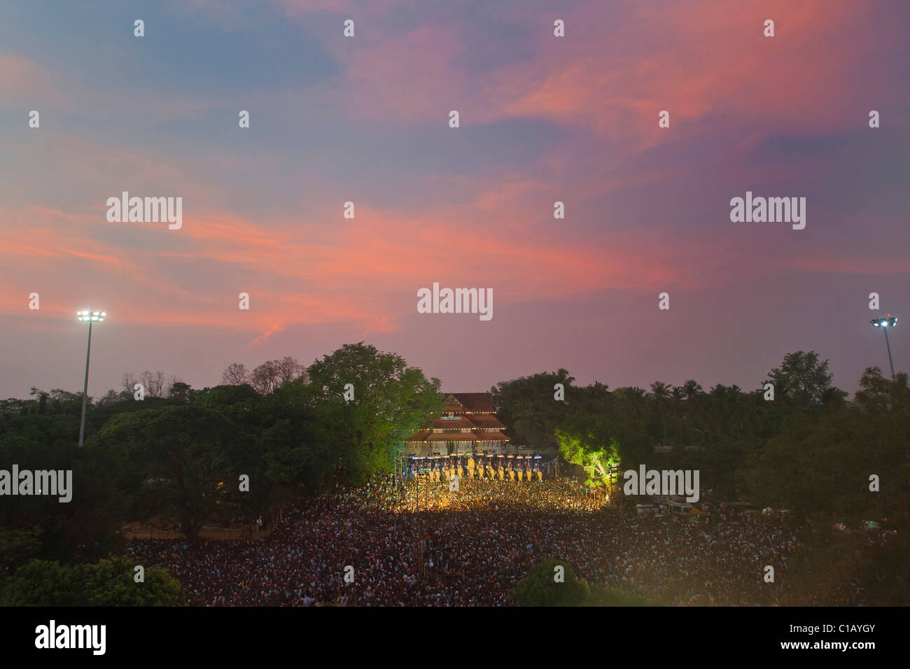 Kudamattam competition, Thrissur Pooram festival, Thrissur, Kerala ...