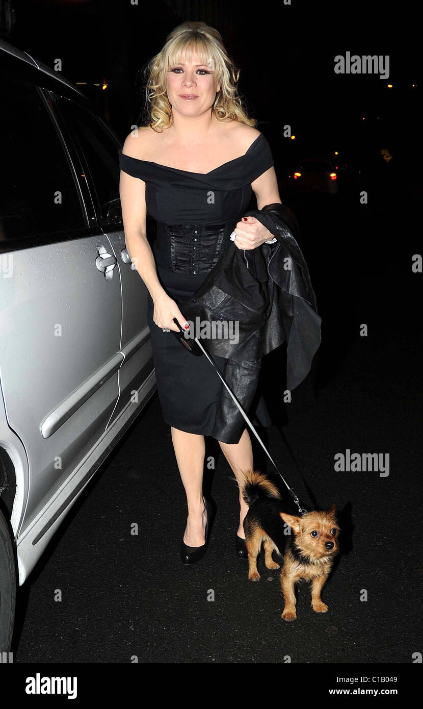 Letitia Dean arrives at the RTE studios with her dog for the Late Late ...