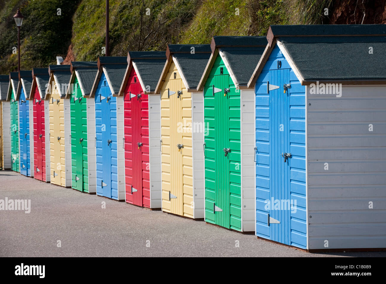 Beach Huts at Seaton, Dorset, UK Stock Photo - Alamy