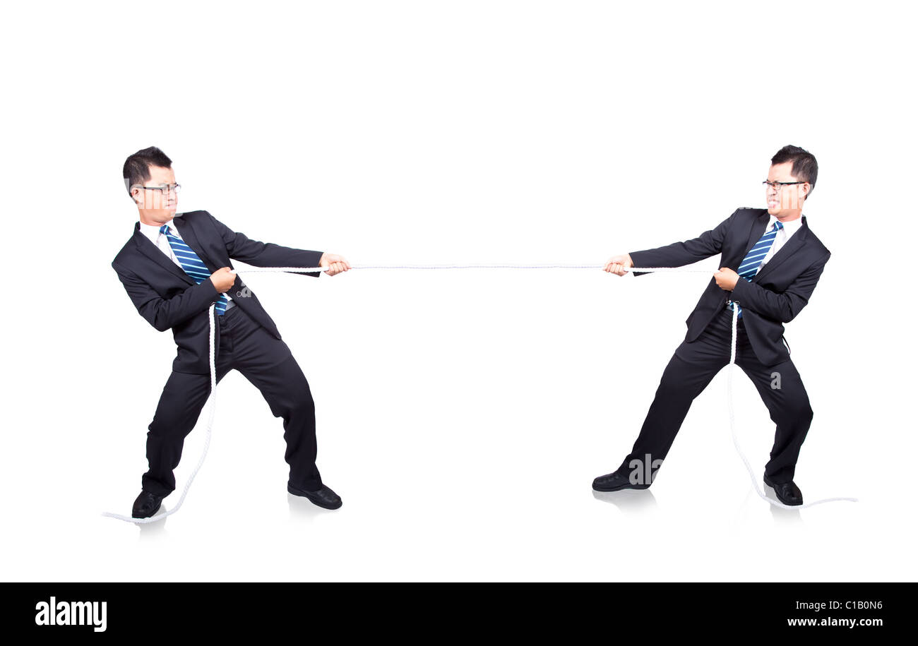 Strong man tug of war Cut Out Stock Images & Pictures - Alamy