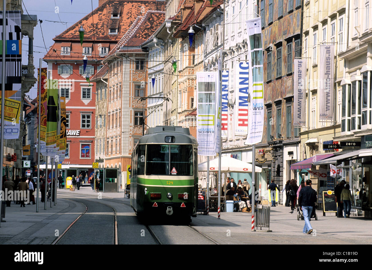 Austria, Styria, Graz, historic center listed as World Heritage by ...