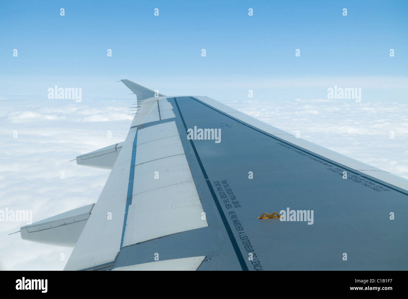 Wing of an airplane Stock Photo - Alamy