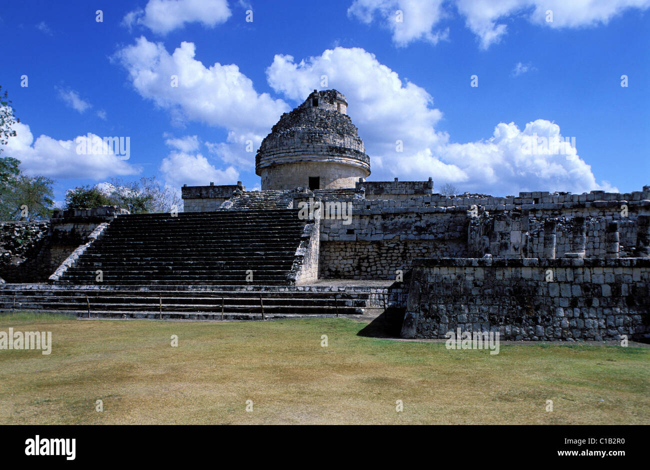 Mexico, Yucatan State, Mayan site of Chichen Itza, Mayan observatory ...