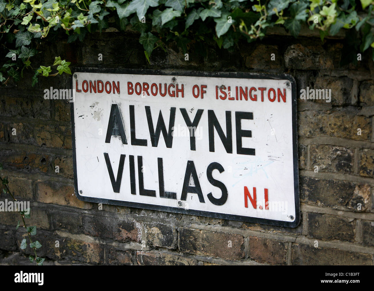 Street signs form across North London Stock Photo - Alamy