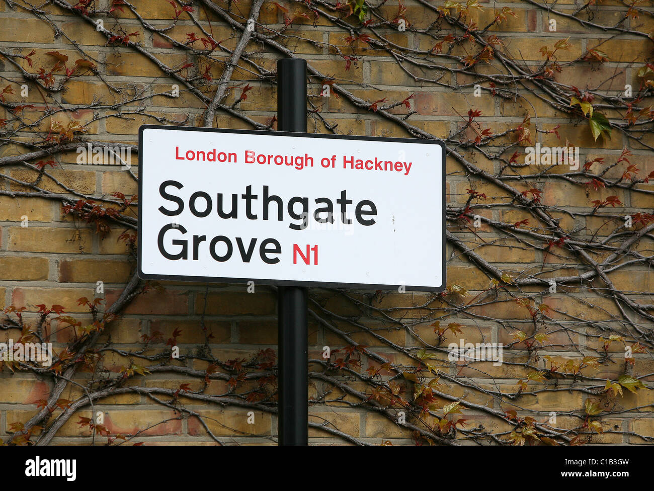 Street signs form across North London Stock Photo - Alamy