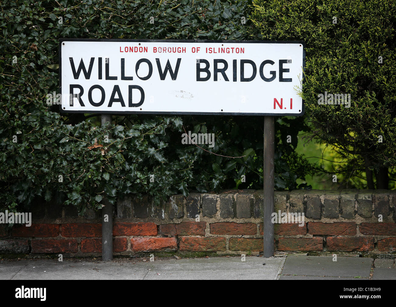 Street signs form across North London Stock Photo - Alamy