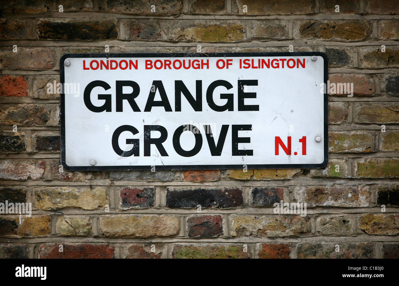 Street signs form across North London Stock Photo - Alamy