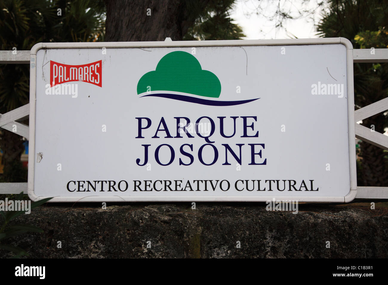 Sign for Parque Josone downtown Varadero Cuba Stock Photo - Alamy