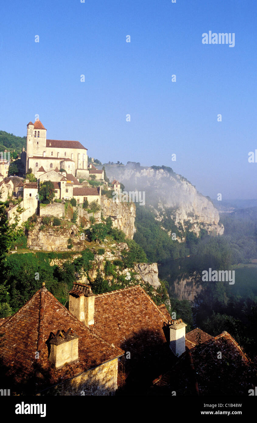 France Lot Lot Valley Saint Cirq Lapopie village labelled Les Plus ...