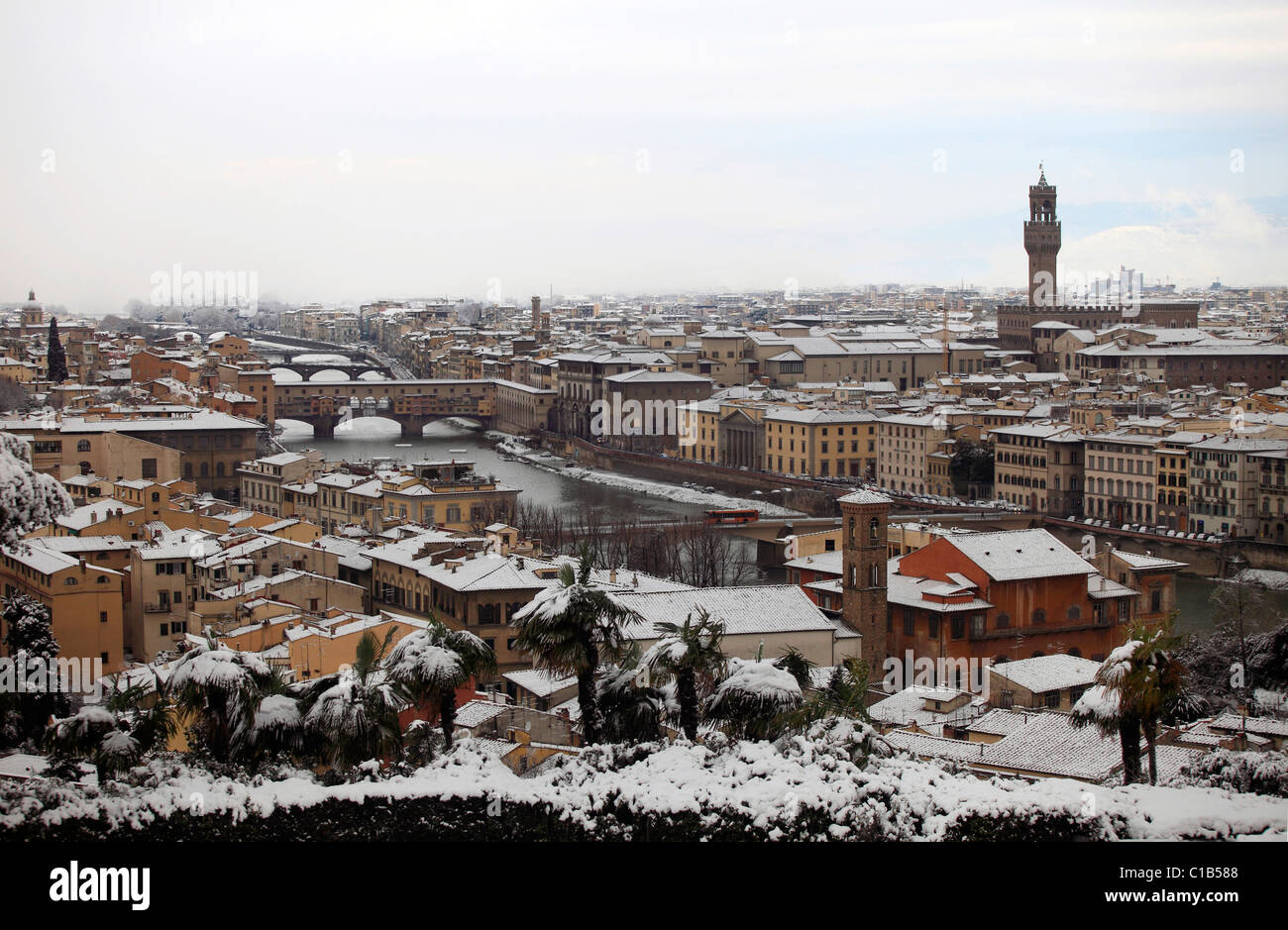 Snow in Florence, Tuscany, Italy, Europe Stock Photo - Alamy