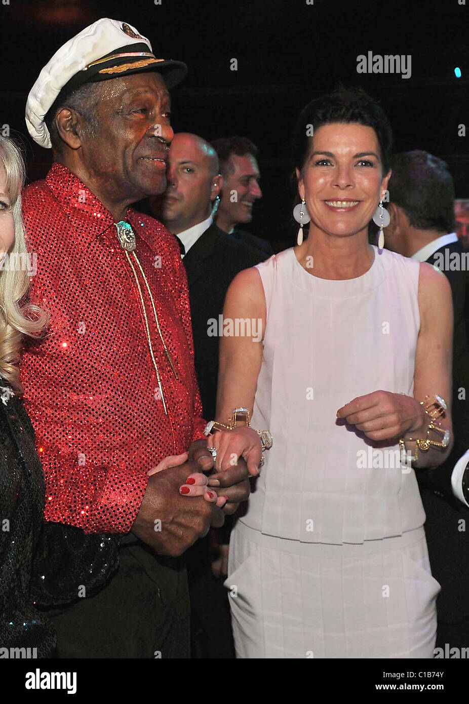 S.A.R. Princess Caroline of Hanover and Chuck Berry performs at the Bal ...