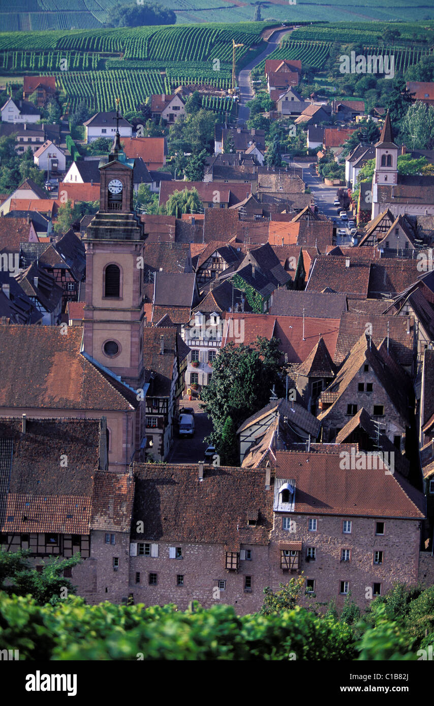 France Haut Rhin the Alsace Wine Route Riquewihr village labelled Les ...