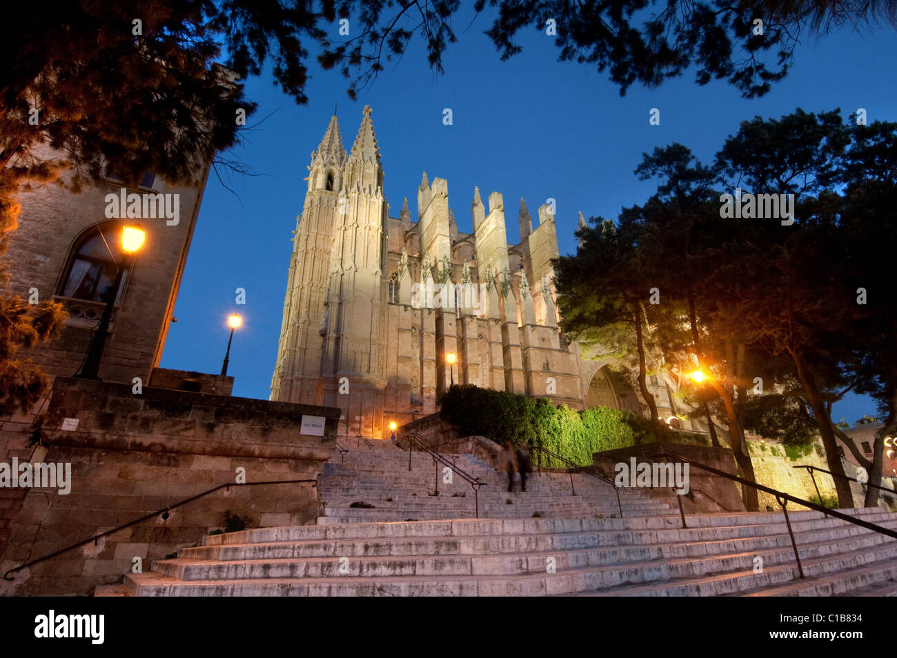ES - MALLORCA: La Seu Cathedral at Palma de Mallorca, Spain Stock Photo ...