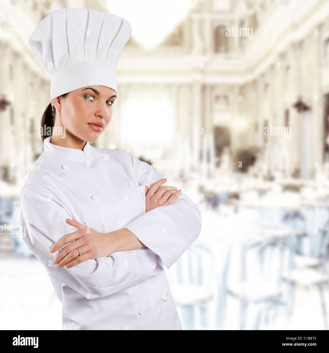 Girl Dressed Cook Isolated High Resolution Stock Photography and Images ...
