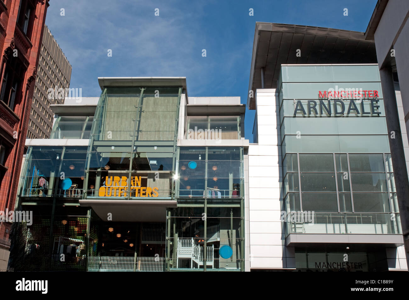 Shopping Manchester, one of the entrances to Manchester Arndale, the ...