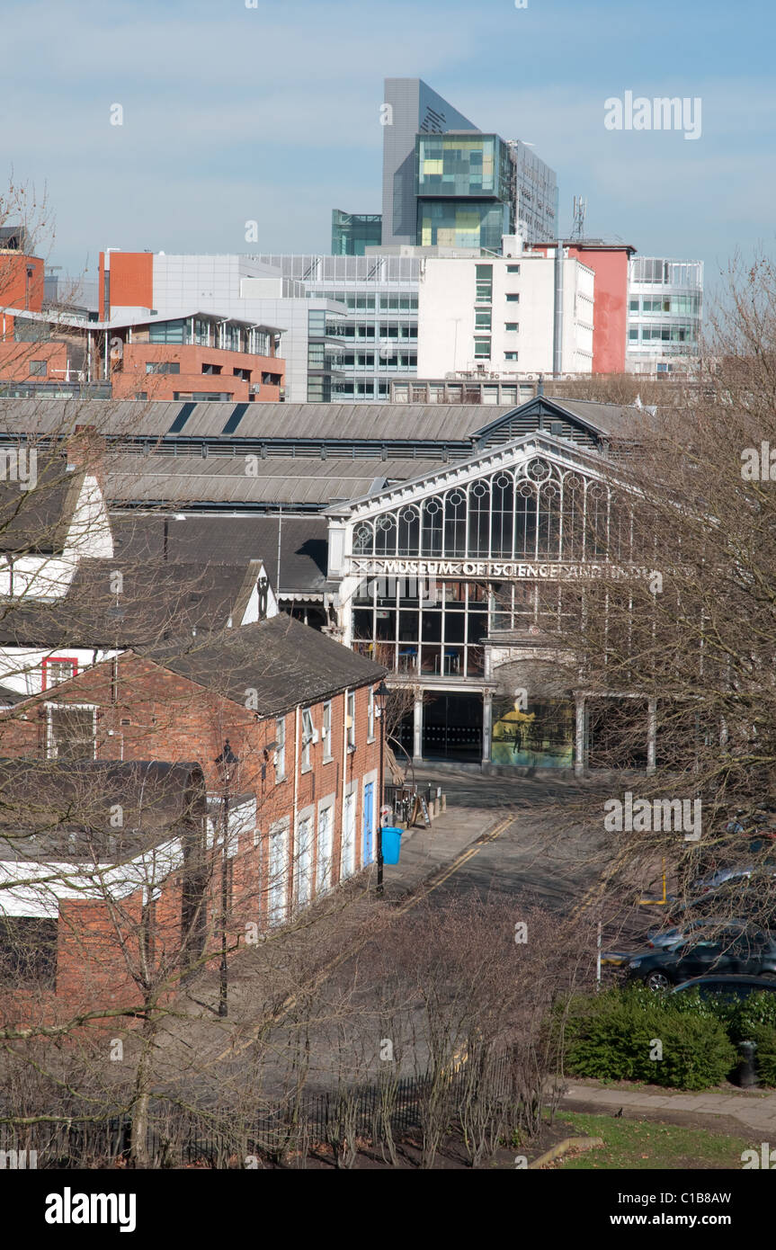Looking across the Castlefield district of Manchester toward the ...