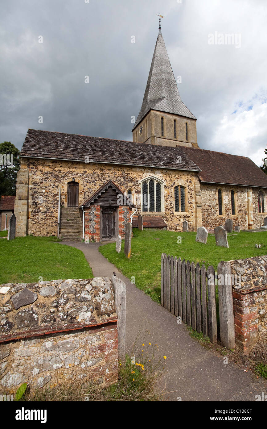 Shere village church Stock Photo - Alamy