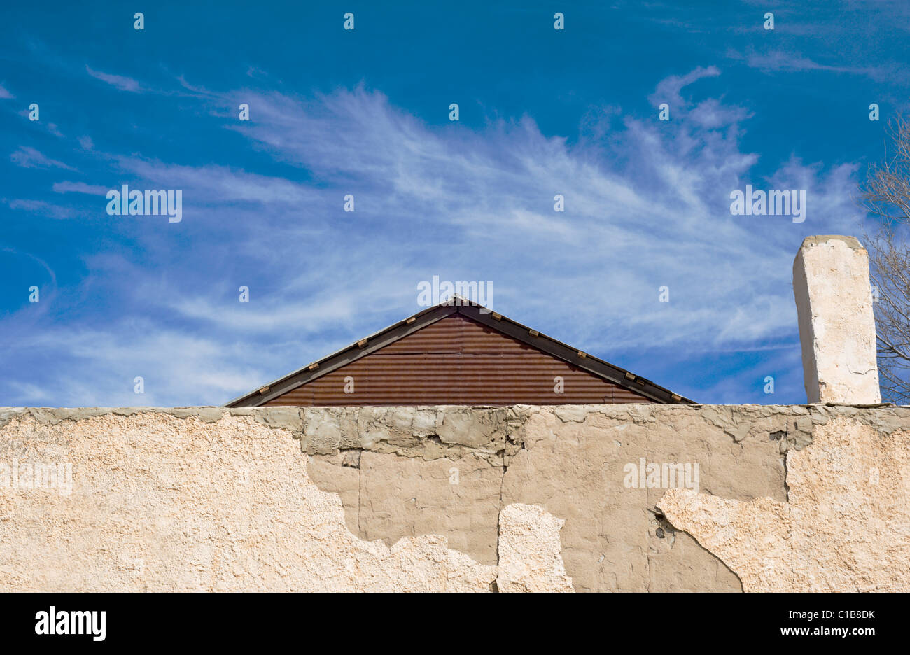 Now itself a relic of the past, the adobe Claunch Museum crumbles away ...