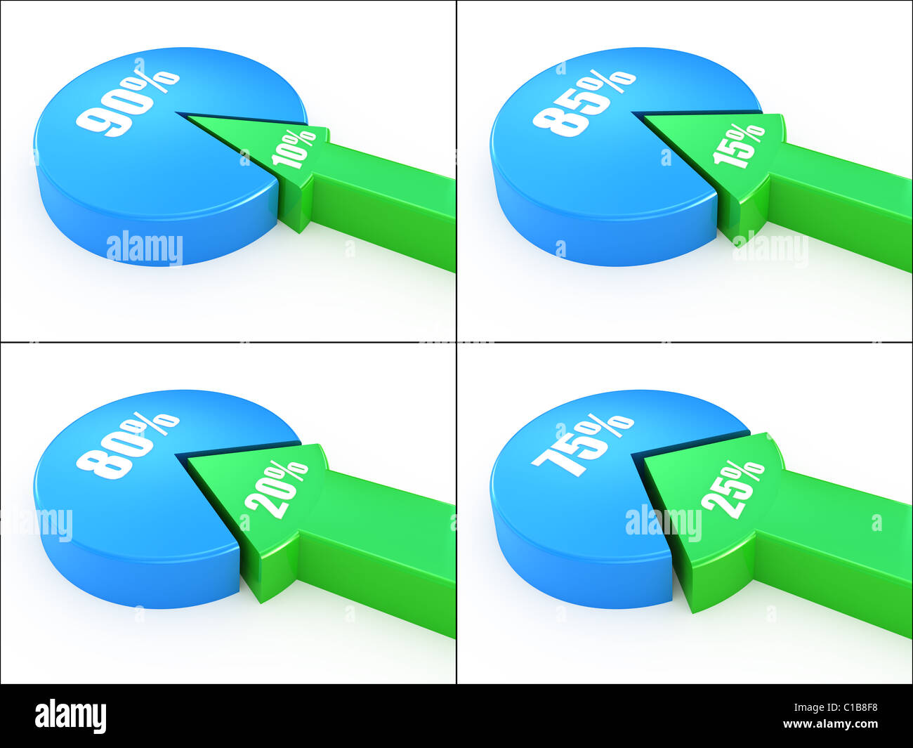Pie chart 90 10 percent hi-res stock photography and images - Alamy