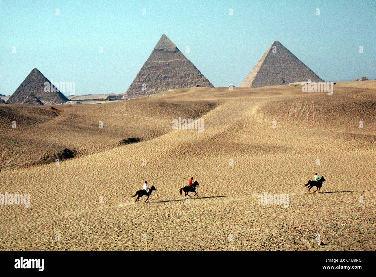 The Pyramids of Giza, one of the seven wonders of the ancient world ...