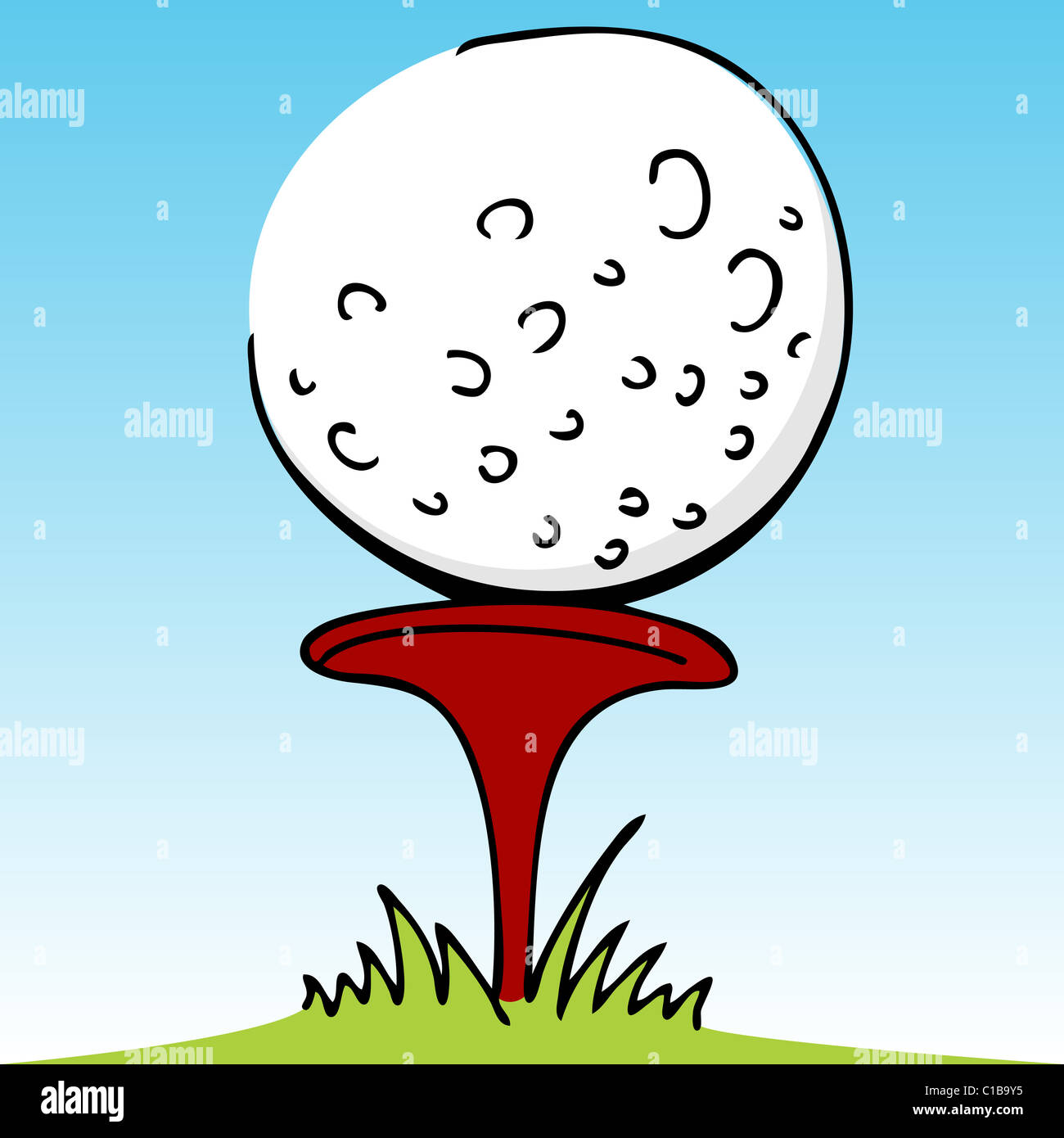 An image of a golf ball and divot Stock Photo - Alamy