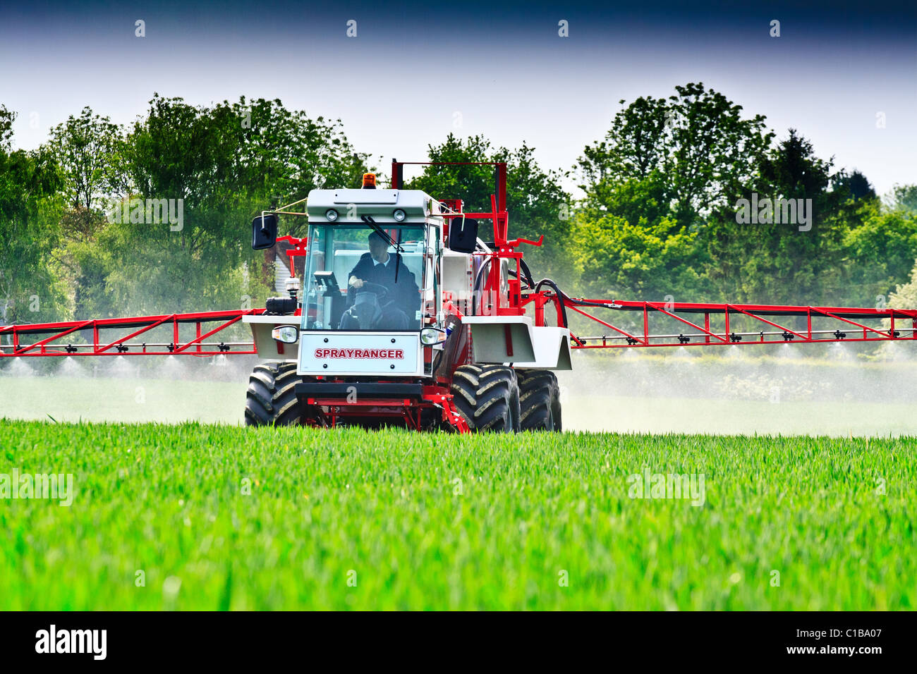 Alanco Spray ranger spraying wheat in June Stock Photo - Alamy