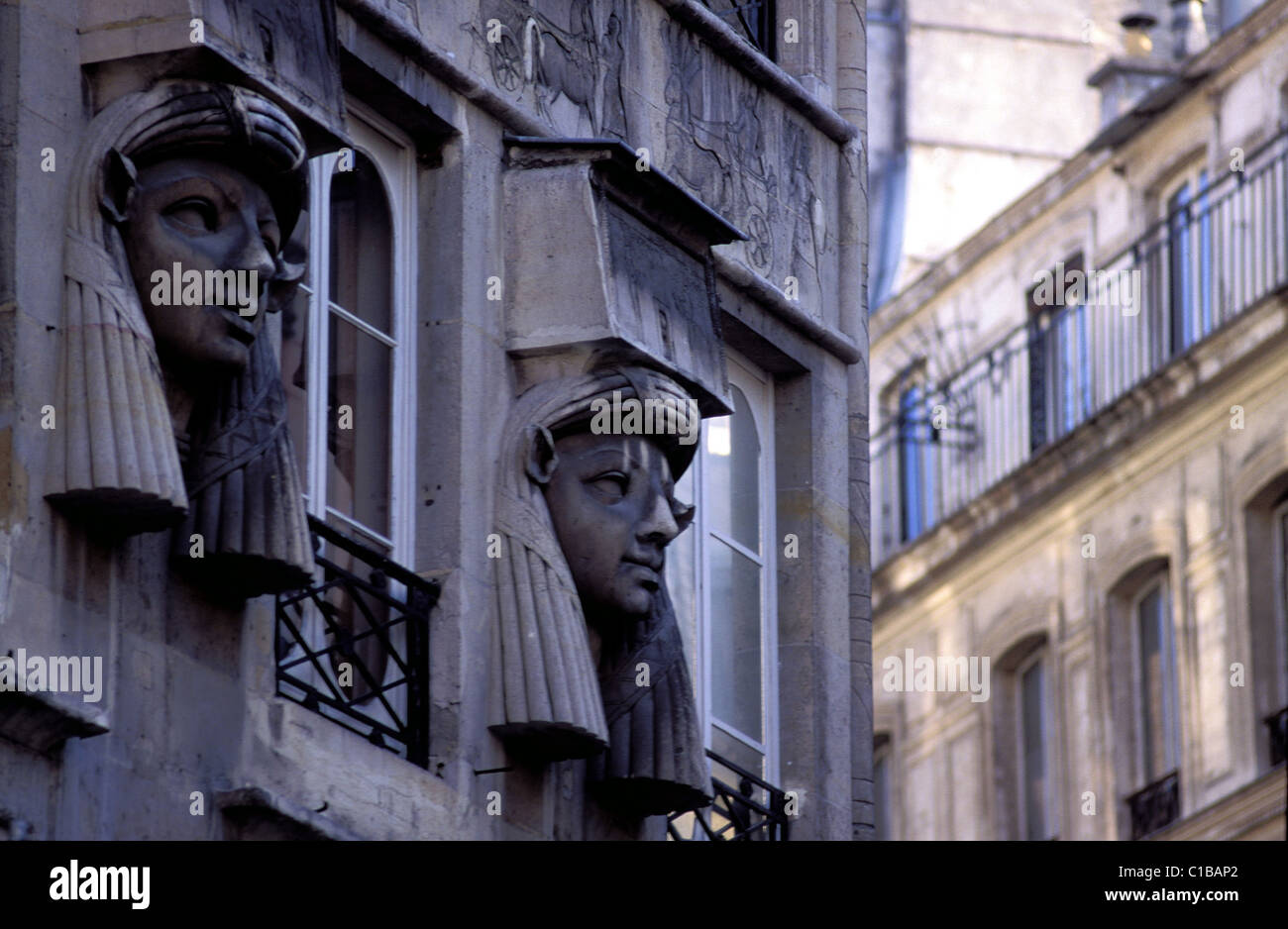 France, Paris, Place du Caire (Cairo Square), entrance of the Passage ...