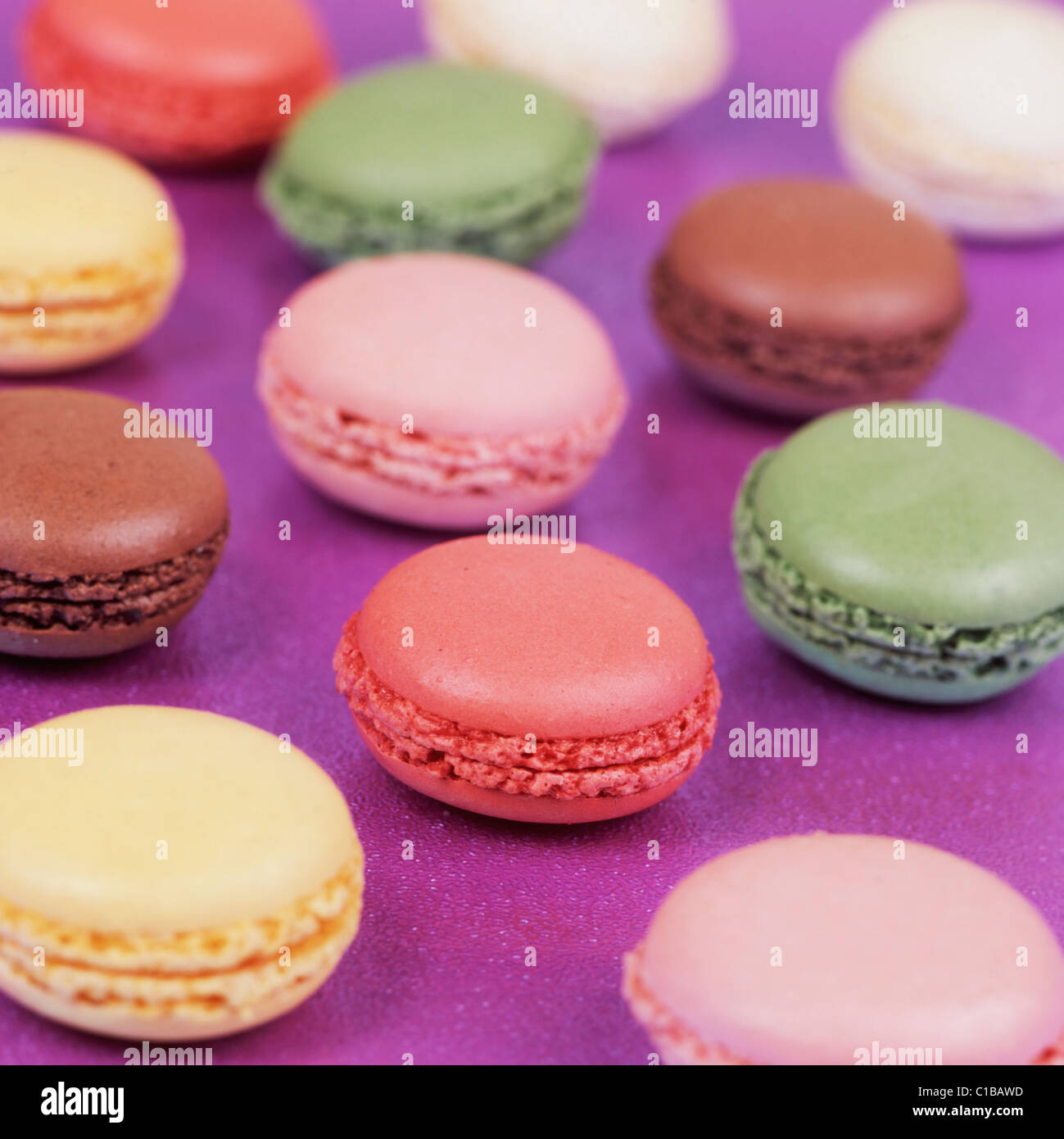 Selection of French-style macaroons Stock Photo - Alamy