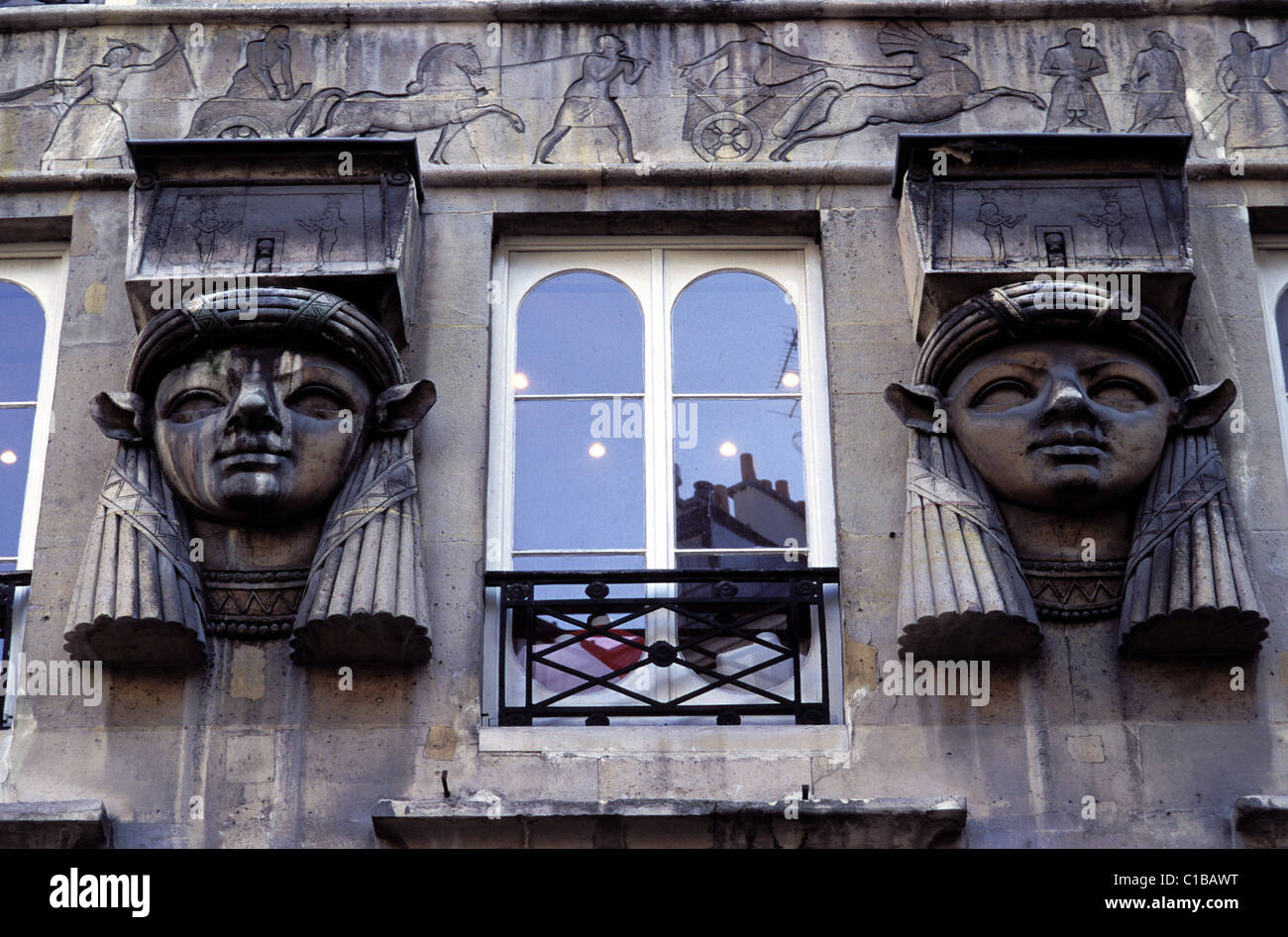 France, Paris, Place du Caire (Cairo Square), entrance of the Passage ...