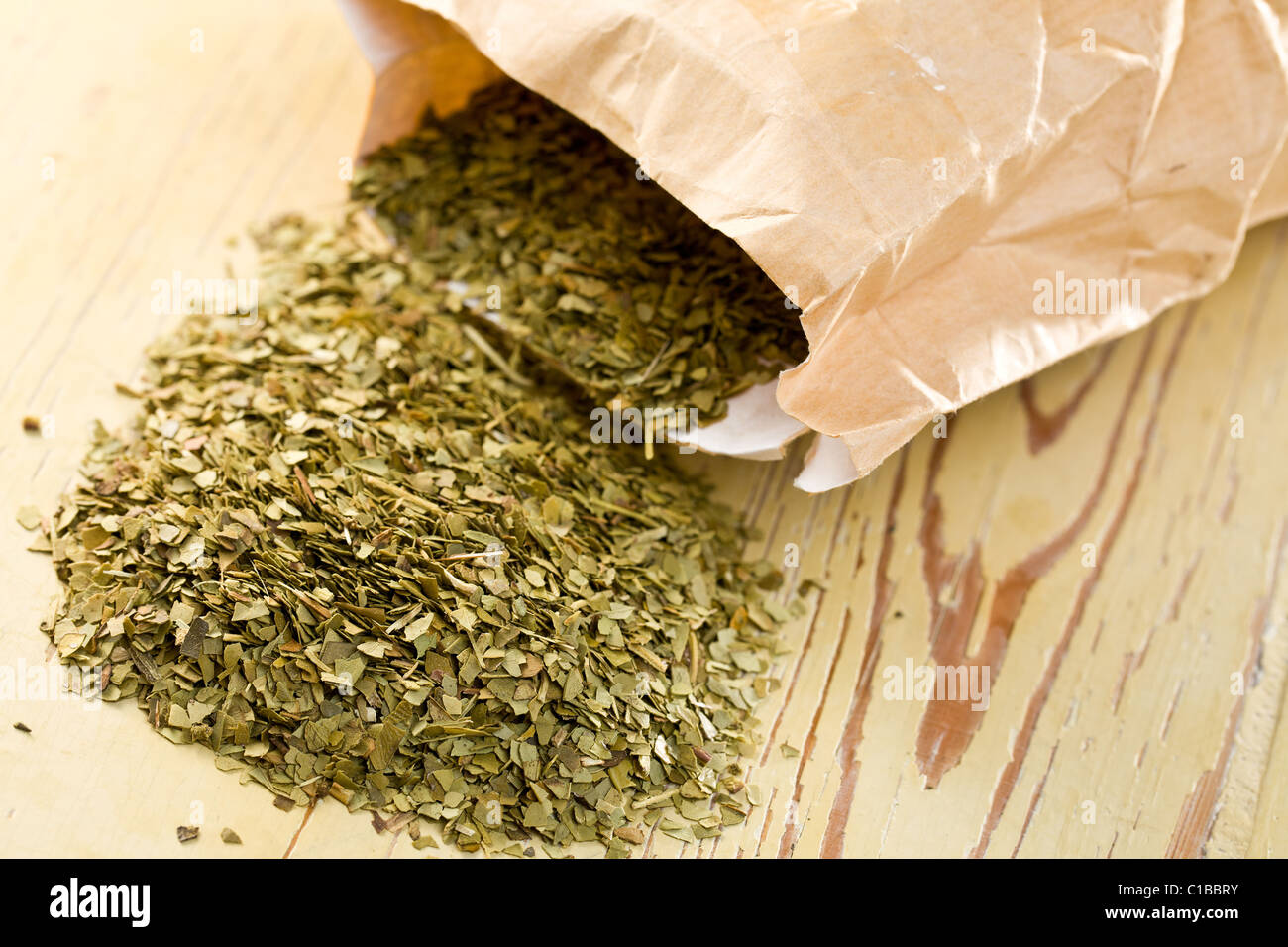 the dried leaves of mate tea Stock Photo - Alamy