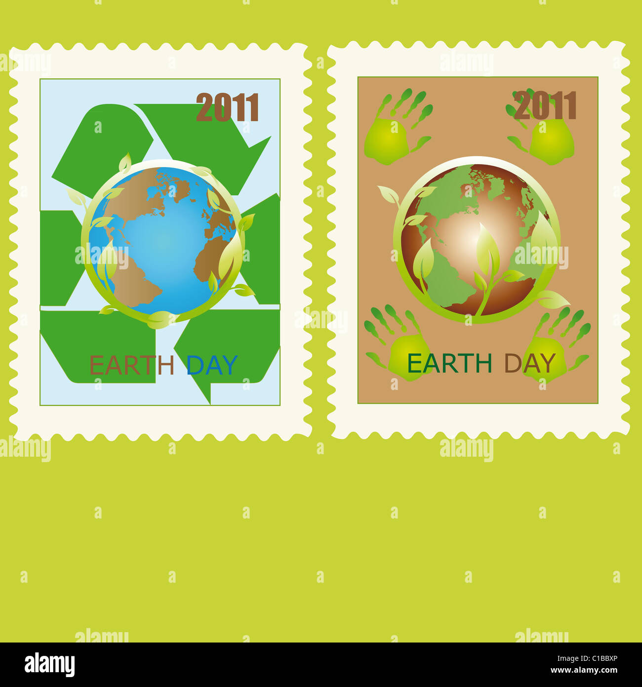 Earth globe stamp illustration hi-res stock photography and images - Alamy