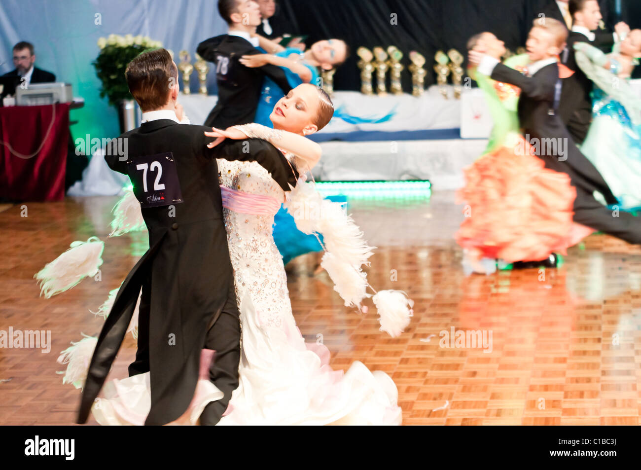 Competitors dancing slow waltz at the dancing conquest Stock Photo - Alamy
