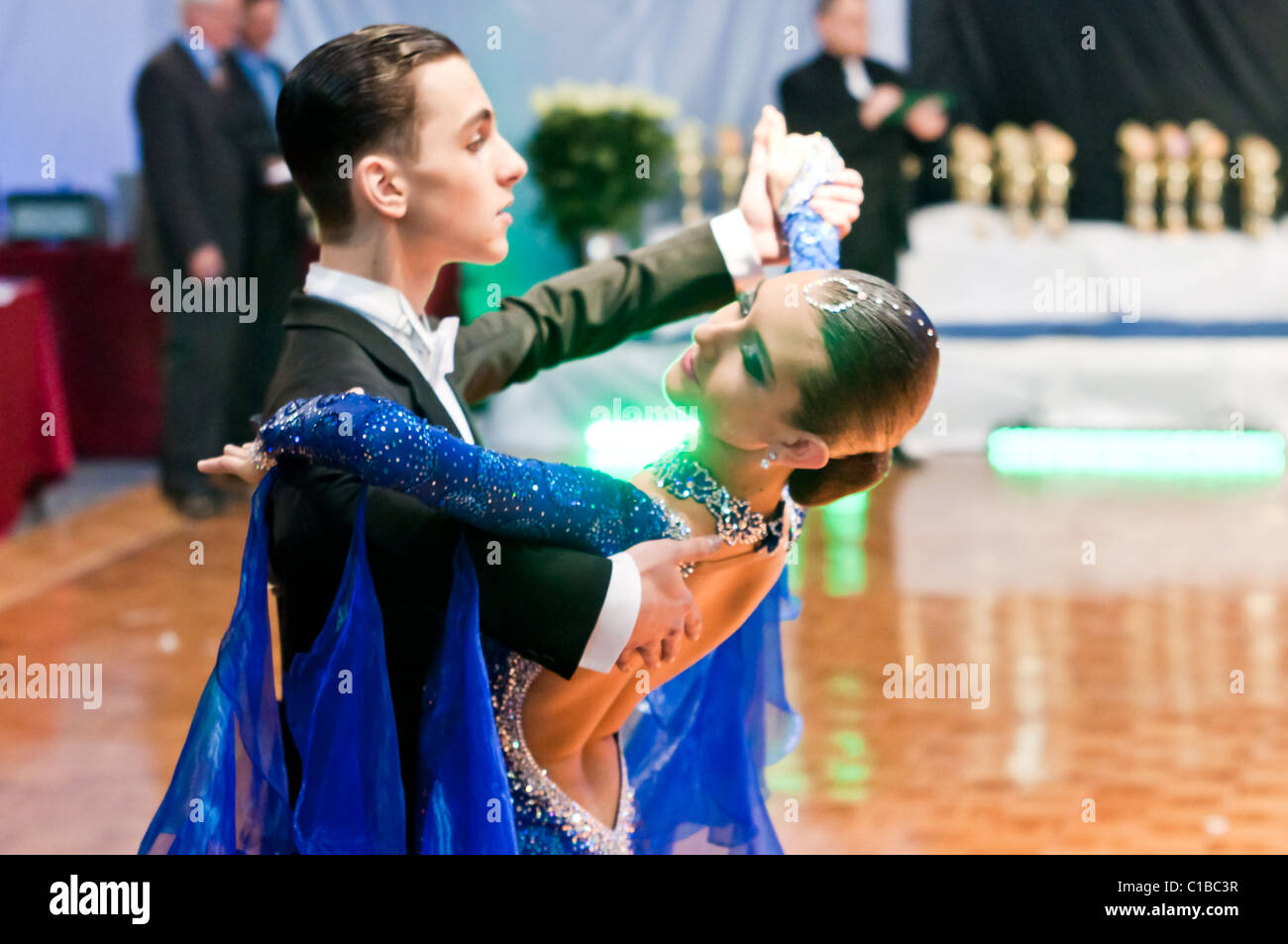 Competitors dancing slow waltz at the dancing conquest Stock Photo - Alamy