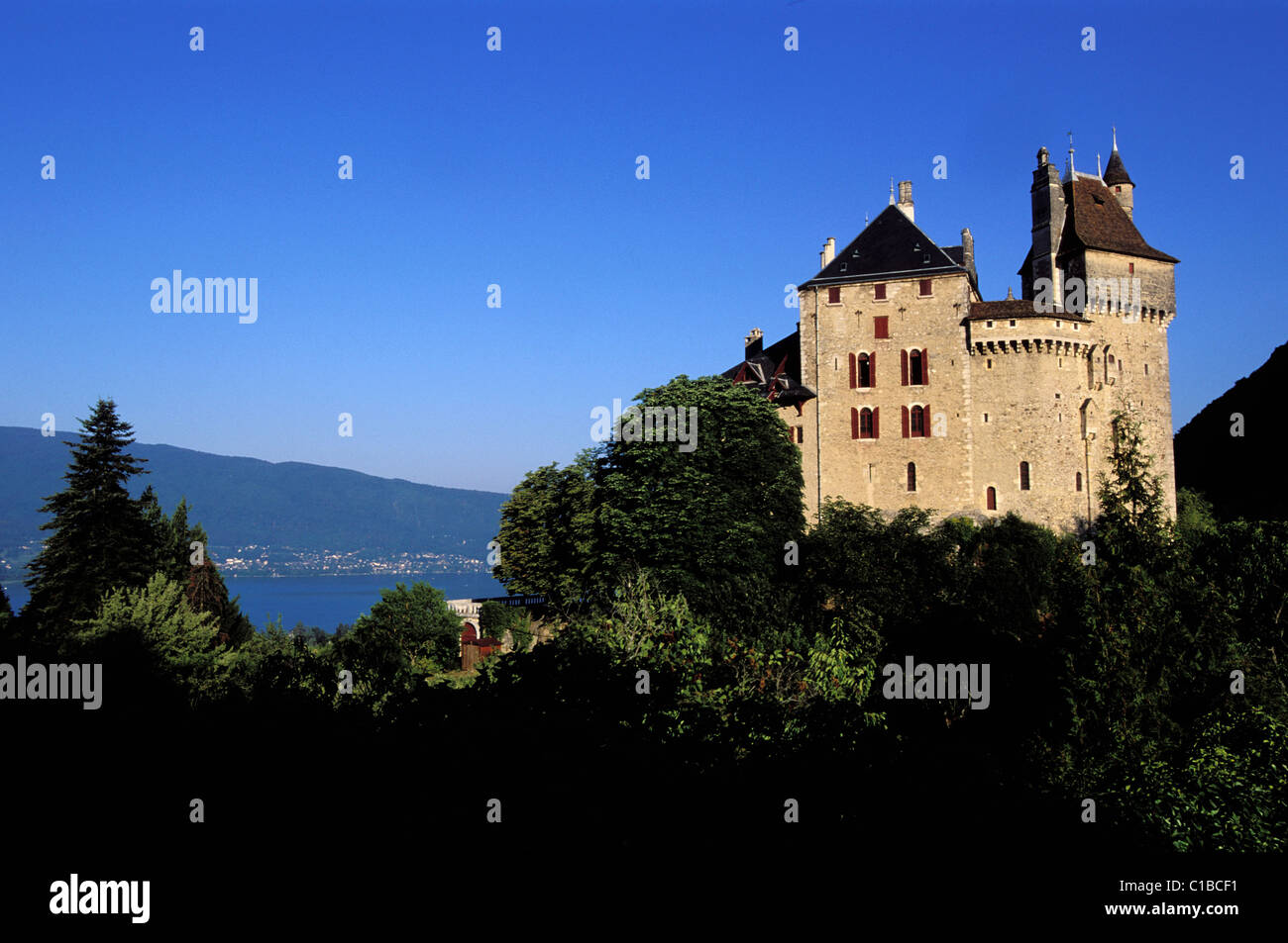 France, Haute Savoie, Menthon Saint Bernard, castle of Menthon (Annecy ...