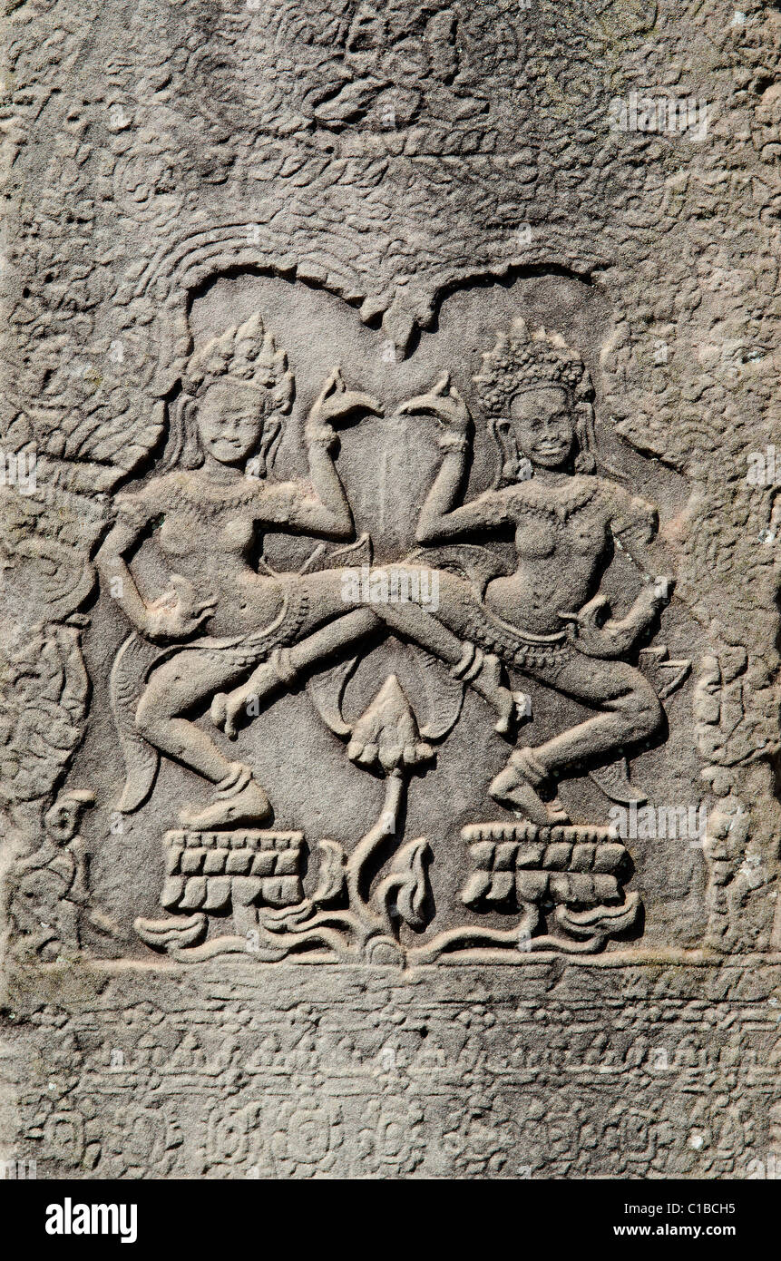 cambodia ancient khmer stone carvings angkor wat temples cambodia asia ...
