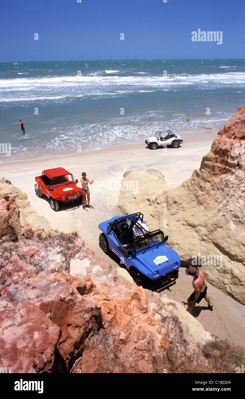 Brazil, Ceara state, buggy on Praia das Fontes beach Stock Photo - Alamy